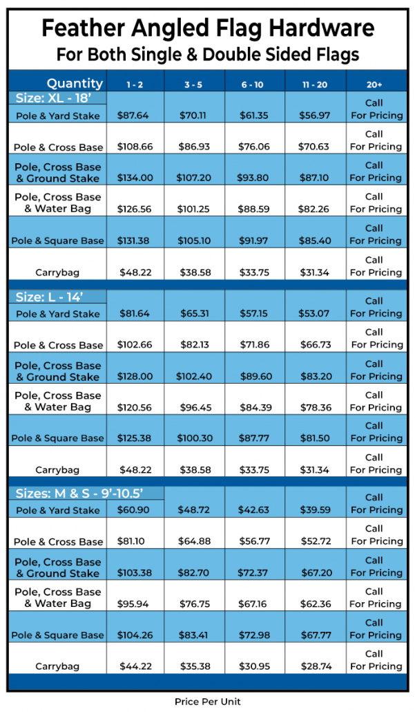 Feather Angled Flags - Tampa Printing